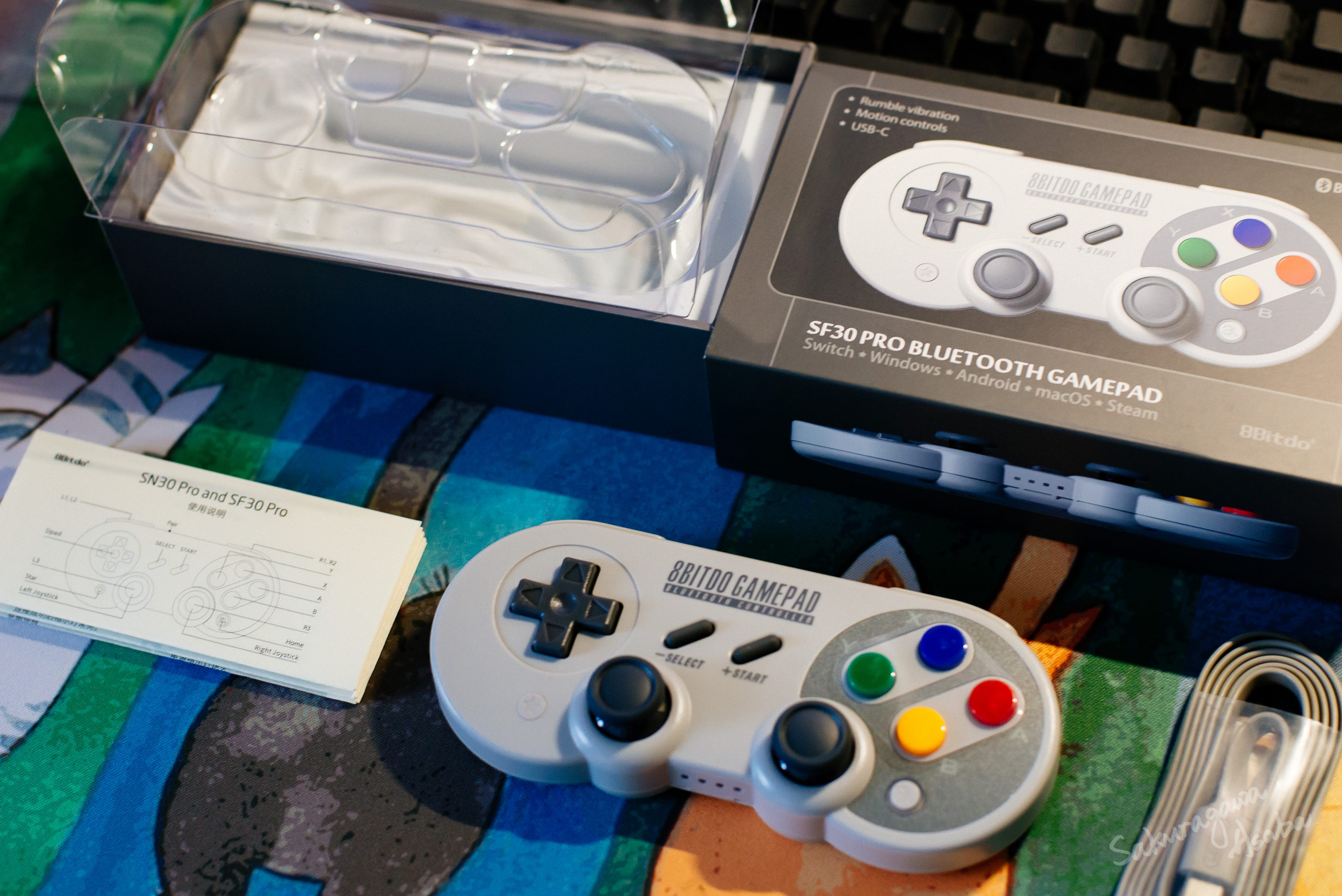 八位堂 8BitDo SF30 Pro (SN30 Pro) 手把開箱與動手玩